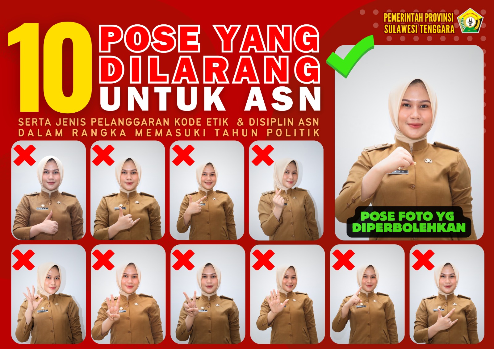 Pose ASN di Masa Pemilu Hanya Boleh Tangan Mengepal - MediatamaSultra.com